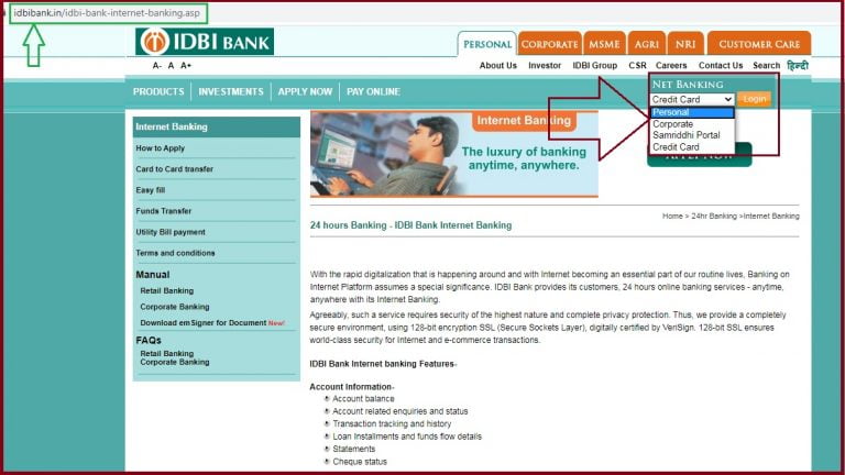 IDBI Net Banking | Idbi Corporate Net Banking login | IDBI Credit card ...