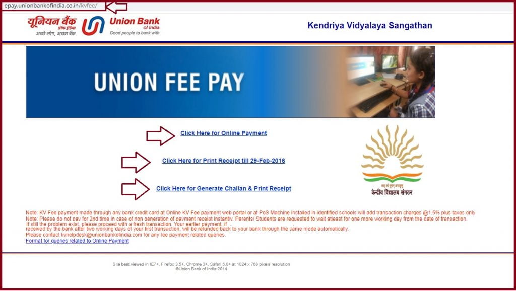 UBI Teacher Login | KVS UBI Teacher Login Epay.unionbankofindia.co.in